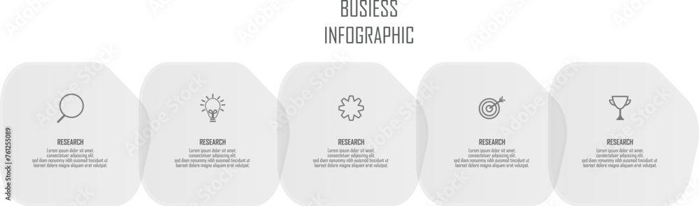 eye catching Infographic business diagram chart with 5 step data ...