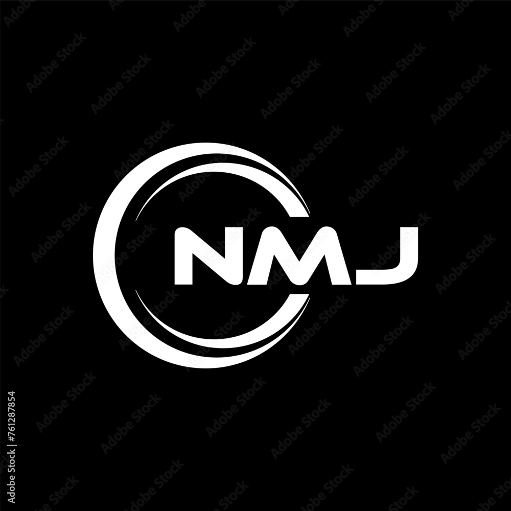 NMJ Logo Design, Inspiration for a Unique Identity. Modern Elegance and ...