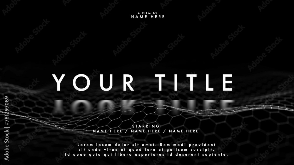 Mysterious Movie Title Screen Animated Poster Promotion Stock Template ...