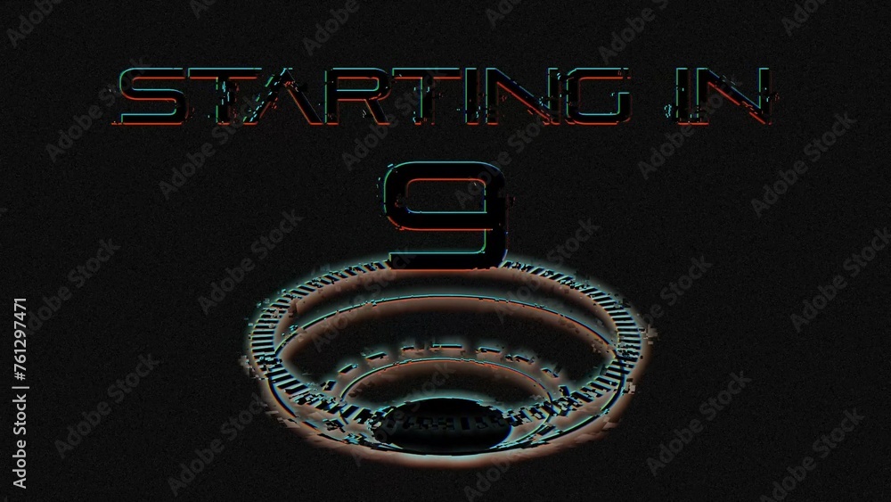 RGB Glitch Sci-fi Animated Countdown Timer & Logo Reveal Stock Template | Adobe Stock