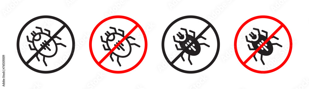 Insect and Mite Control Warning. No Bug or Tick Allowed. Pest-Free Zone ...