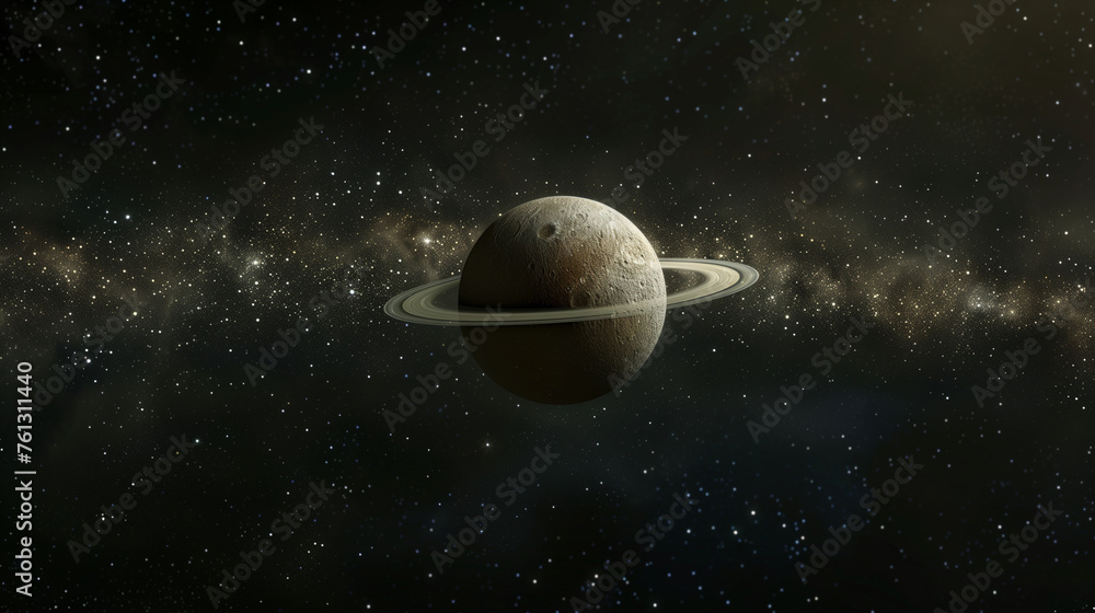 The image shows the dwarf planet Haumea surrounded by a ring ...