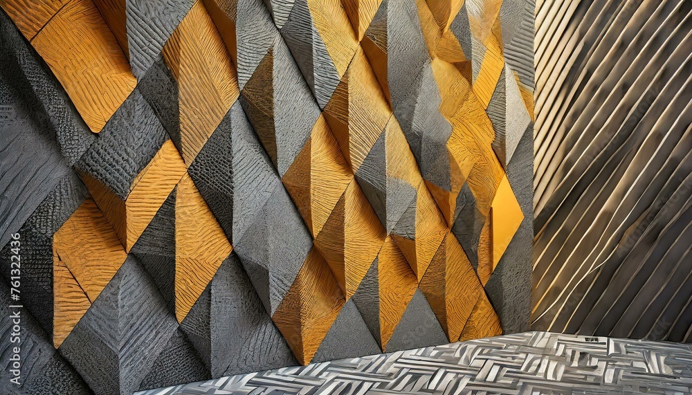 abstract background.innovative soundproof textured indoor 3D wall ...