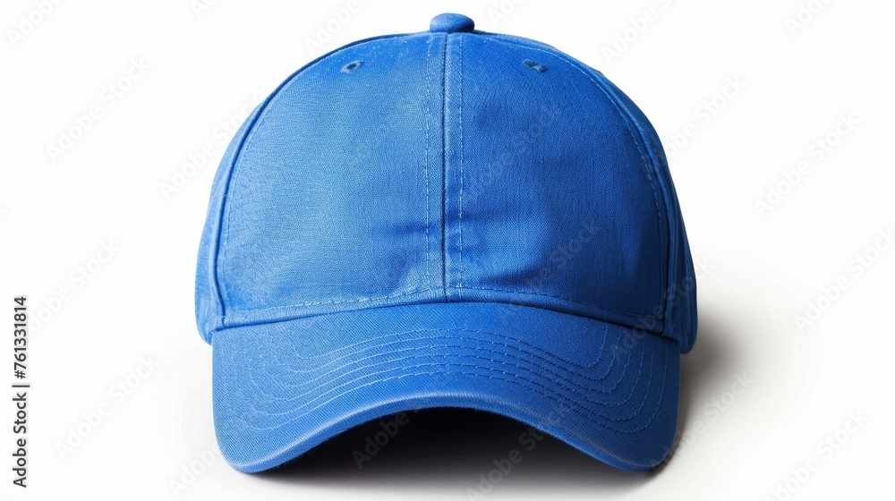 Blue baseball cap mockup isolated on clean white background for ...