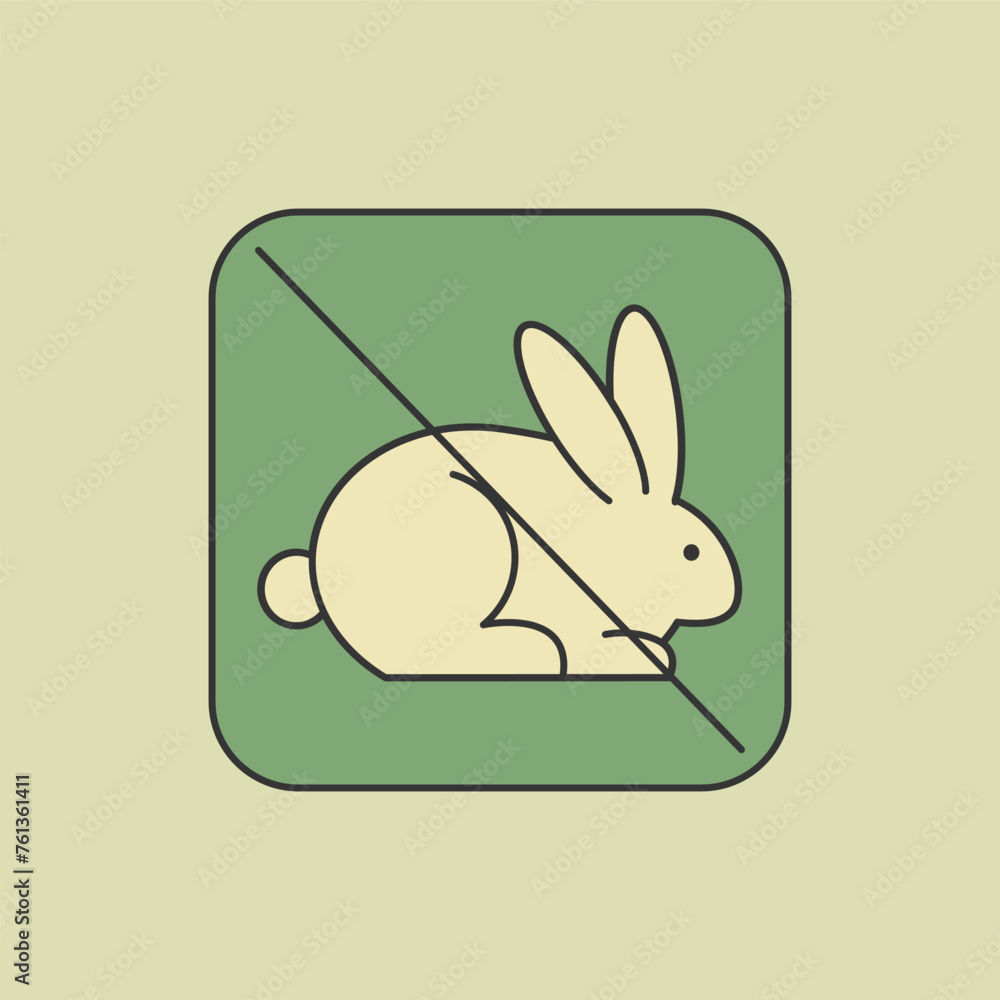 Cruelty free linear icon, conservation of flora and fauna editable ...