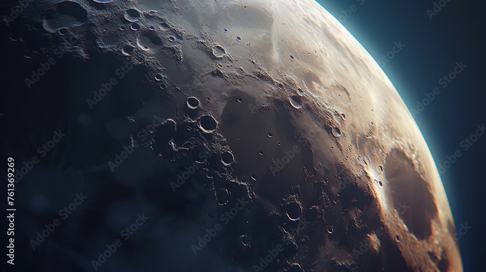 half moon background. lunar surface and lunar texture Stock ...