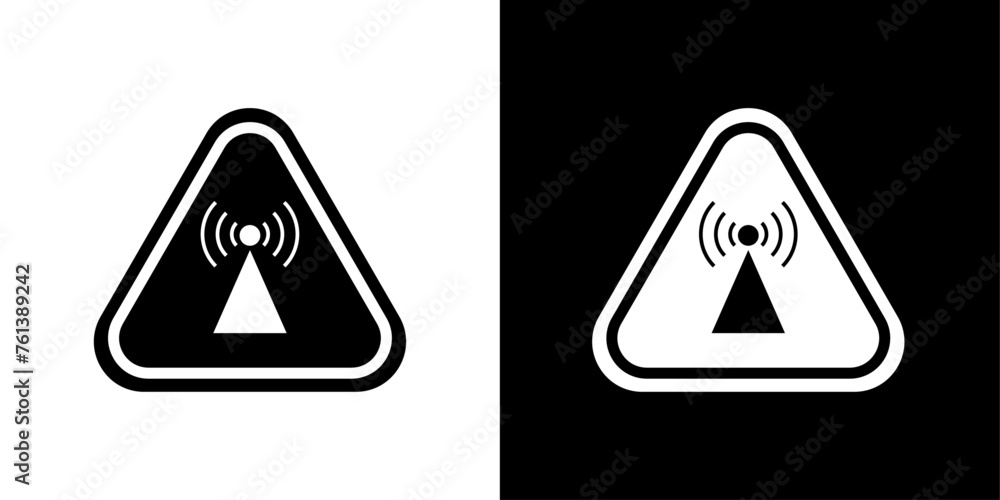 Radiation Hazard Warning Sign. Caution Against X-Ray and Radiotherapy ...