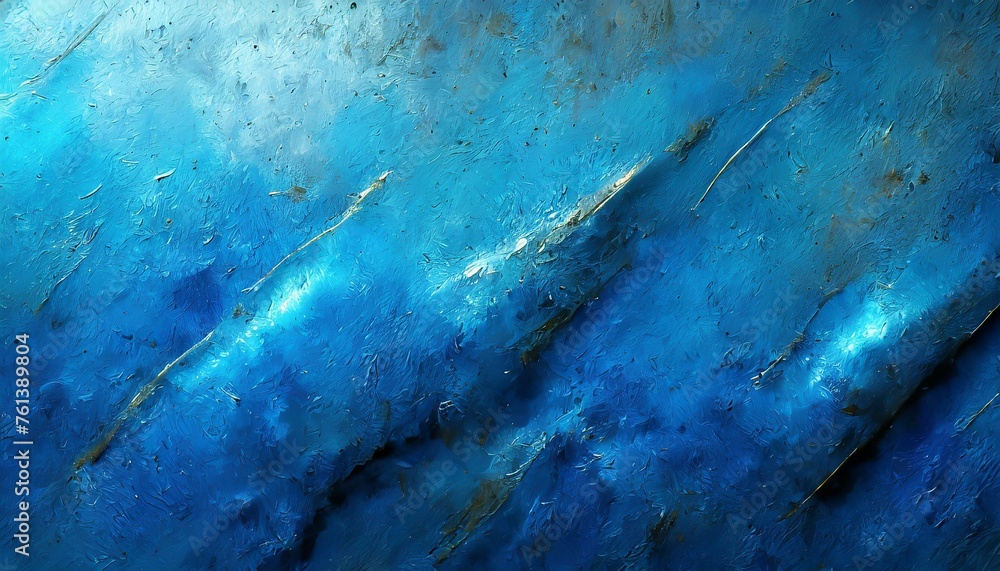 Illustration of a rough sheet metal texture with blue enamel paint ...