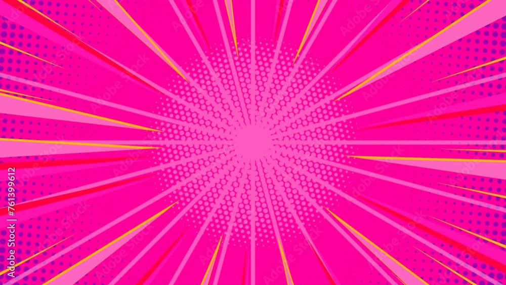 Comic background animation, vintage pop art background, with animated ...