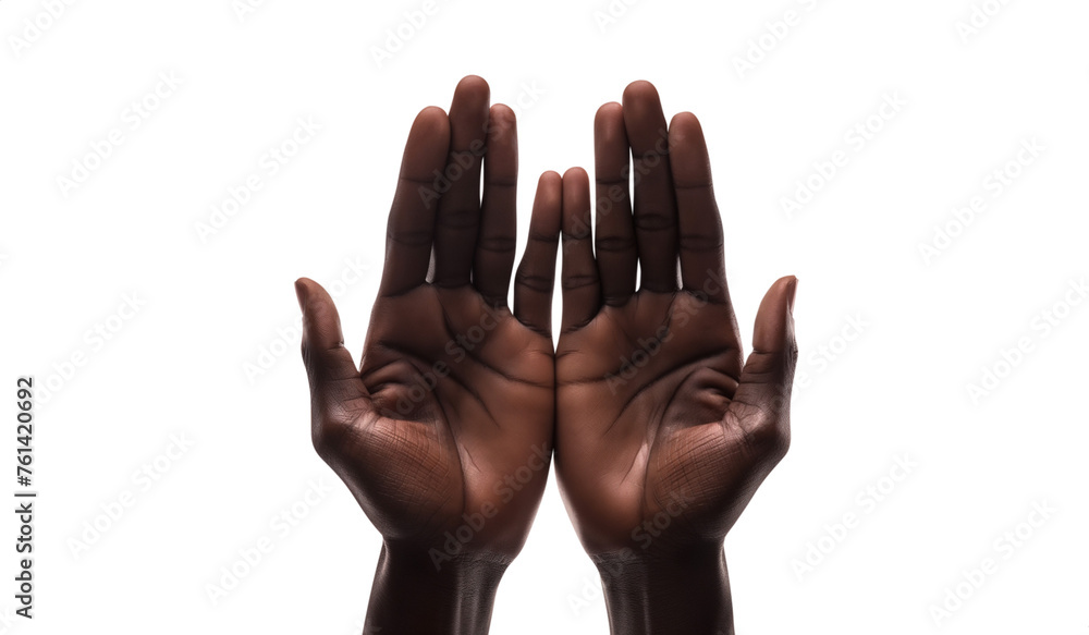 Black young man Praying hands. Transparent background PNG. Clasped ...