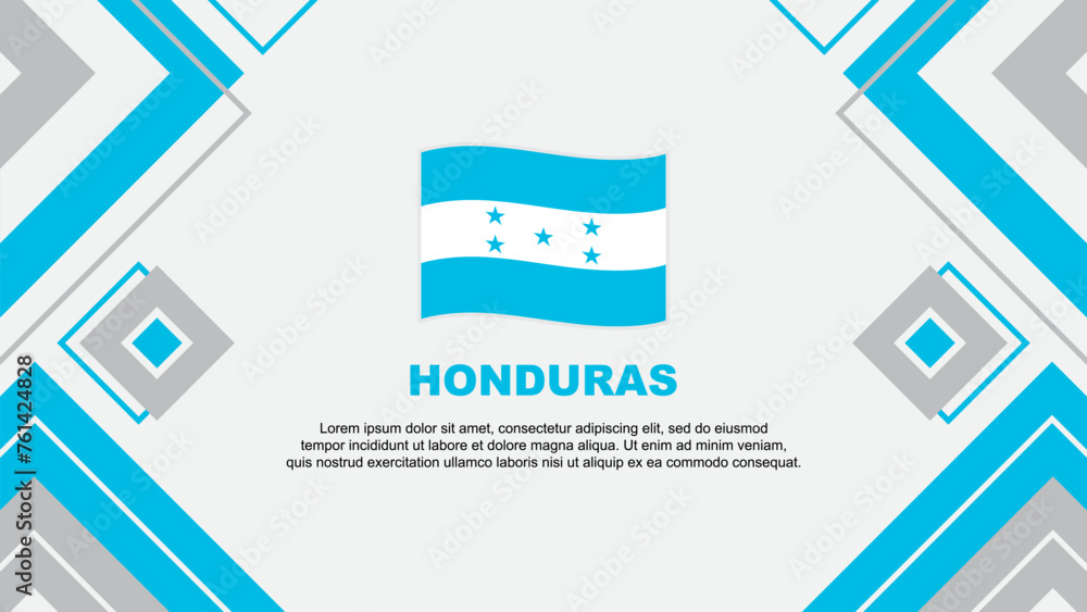 Honduras Flag Abstract Background Design Template. Honduras ...