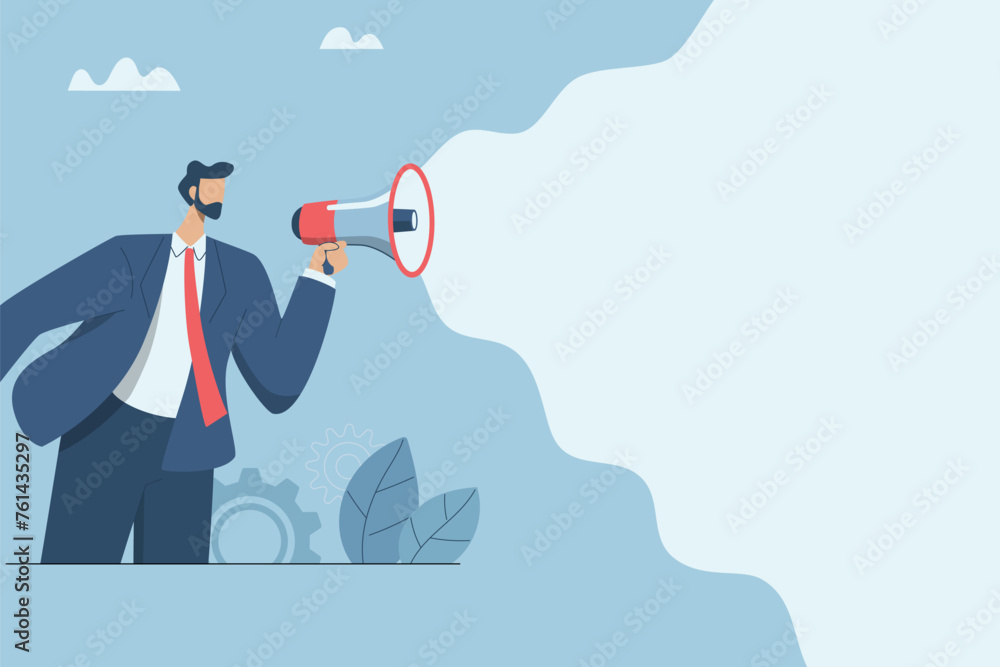Manager or supervisor assigns work through megaphone, Effective time ...