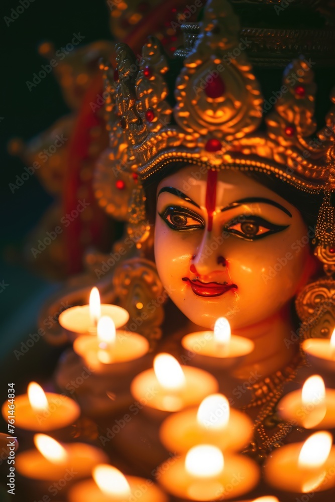 Deepa Mehta - Aarti - Oil Lamp - Hindu Goddess Stock Photo | Adobe Stock