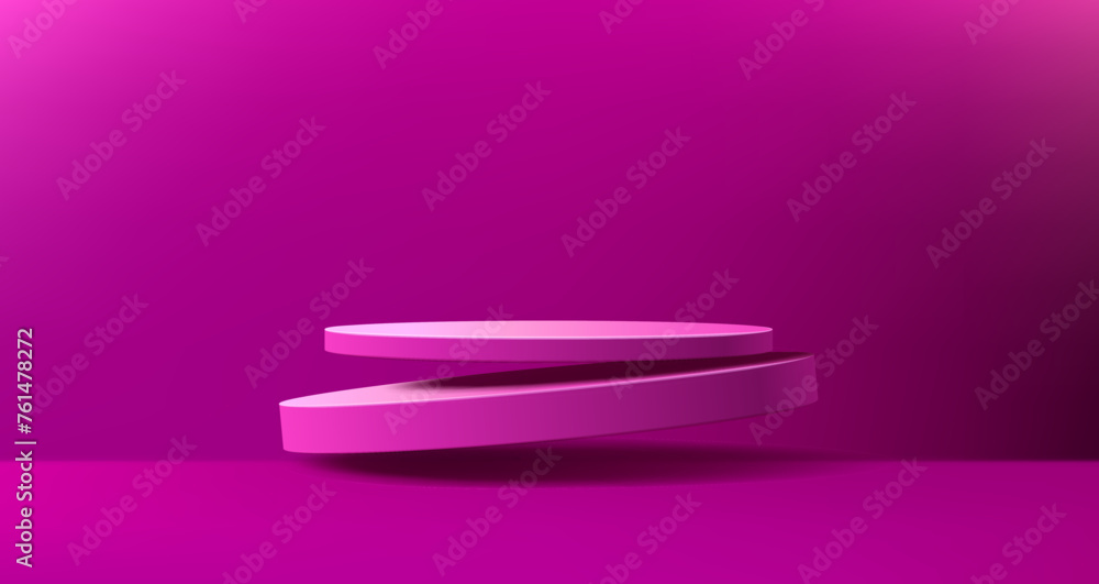 Vecteur Stock Violet floating podium stage or levitating pedestals for ...