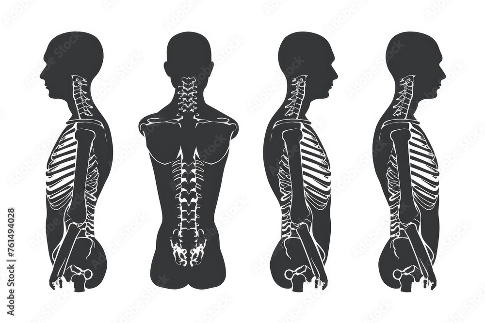 Three distinct human body silhouettes, versatile for various projects ...