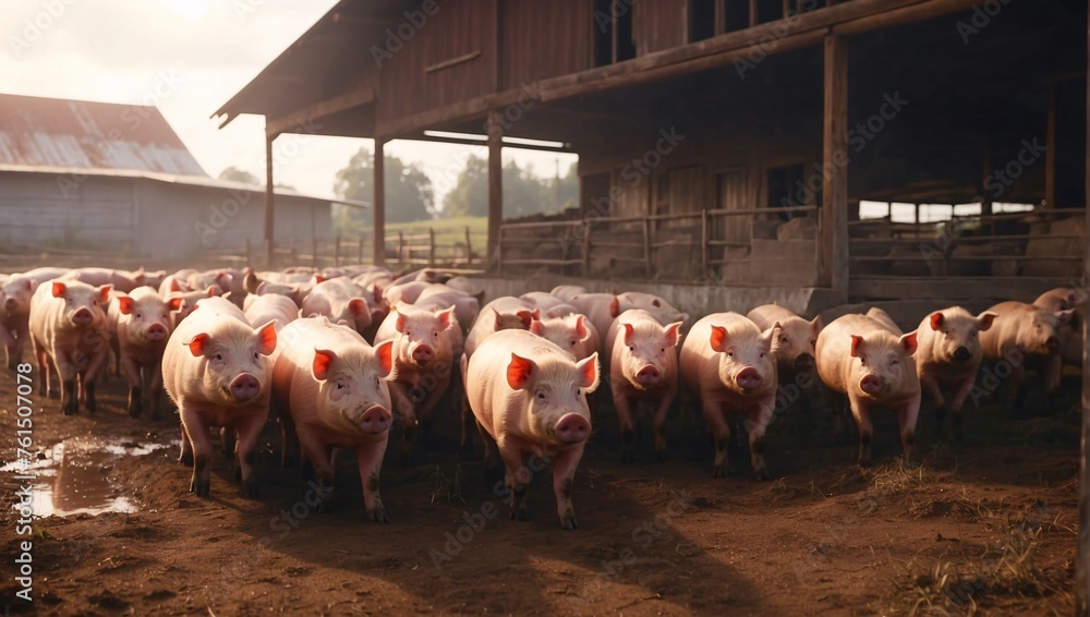 At the pig ranch, sprawling fields provide ample space for swine to ...