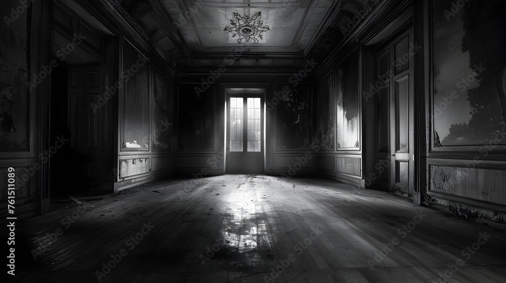 Mysterious doorway in a dilapidated interior - A haunting and ... Mysterious doorway in a dilapidated interior - A haunting and ...