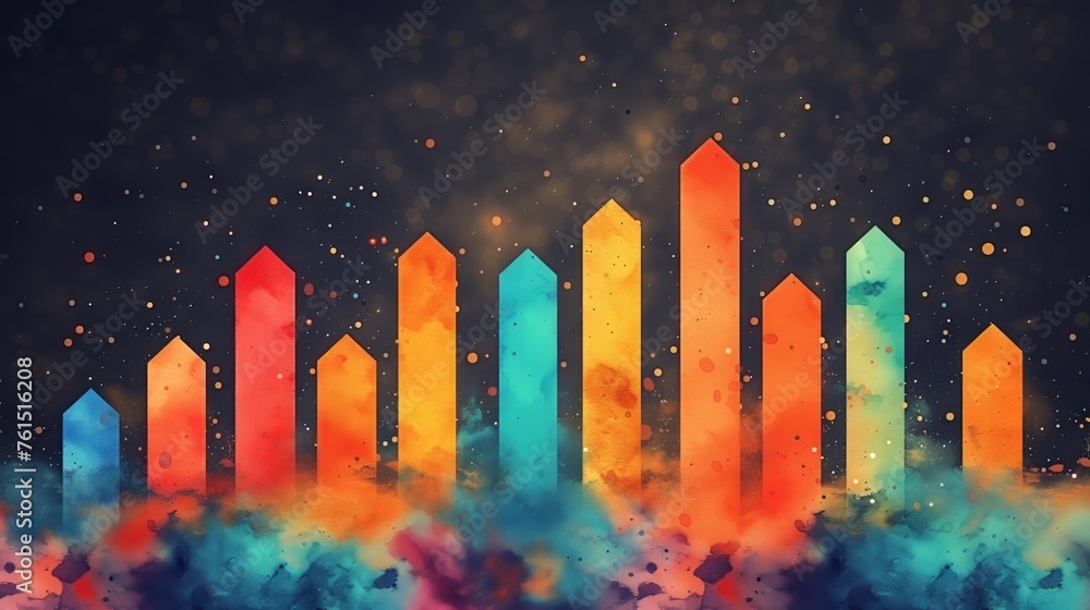 Illustrate a graph or chart with an upward trajectory, representing ...