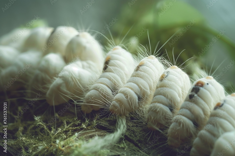 Silk cocoon the commercially bred caterpillar of the domesticated ...