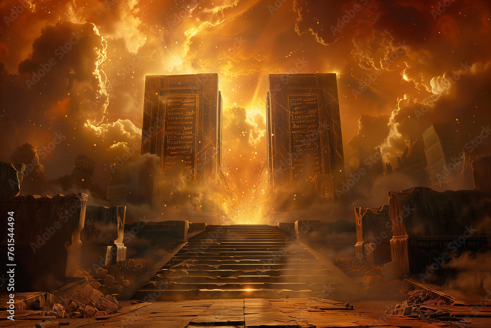 The Book of Life opened before the throne, judgment day, doomsday, God ...