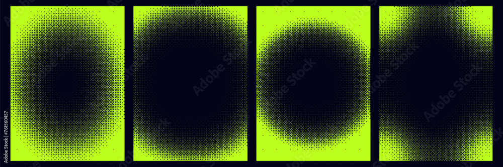 Bitmap rectangular backgrounds with vignette effect. Futuristic retro ...