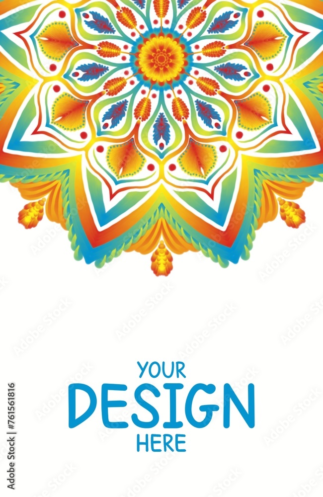 Colorful mandala adults coloring book cover. Illustration colorful ...
