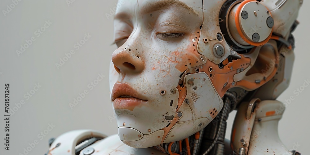 Technology Robot sci-fi woman Cyborg android background -Humanoid ... Technology Robot sci-fi woman Cyborg android background -Humanoid ...