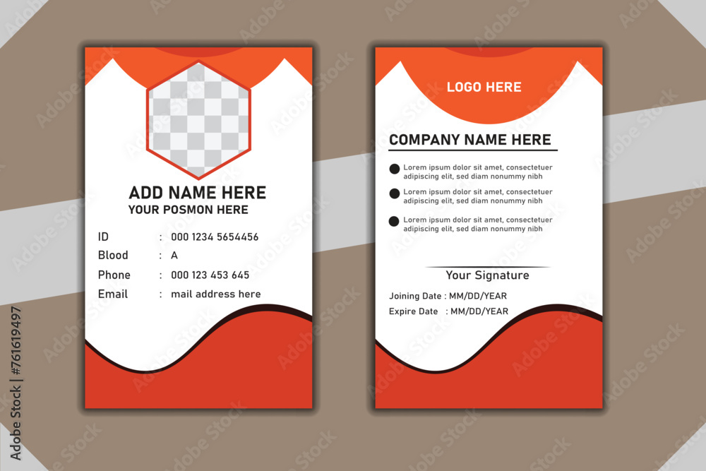 Creative id card design for your company, modern id card design, modern ...