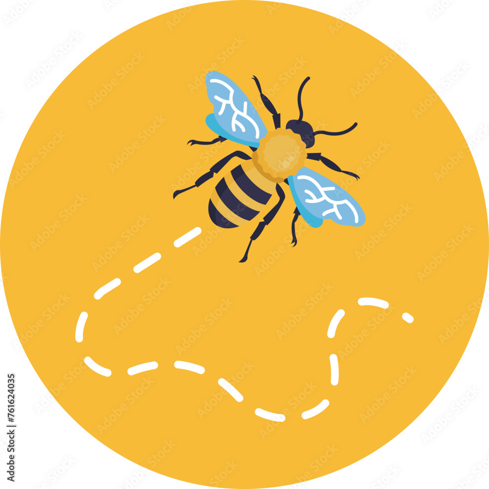Representing ecological harmony, the Bee icon highlights the crucial ...