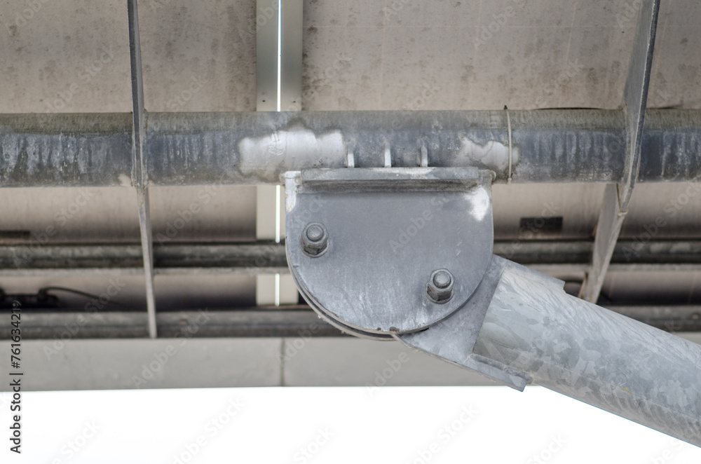 Construction of solar panel structure, steel load-bearing structure to ...