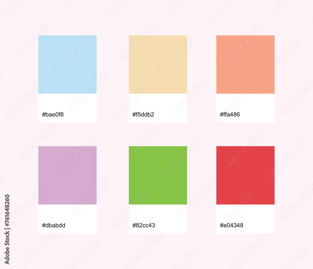 Easter Designer Pack Color Palette inspired by Spring pastel colors ...