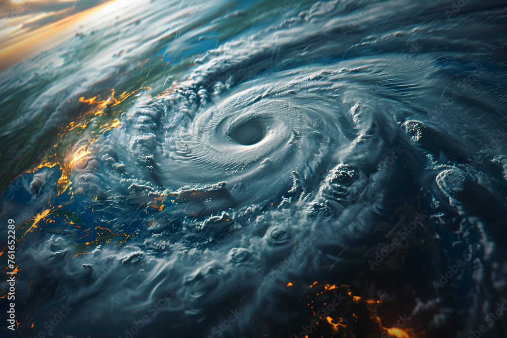 Super Typhoon, tropical storm, cyclone, hurricane, tornado, over ocean ...