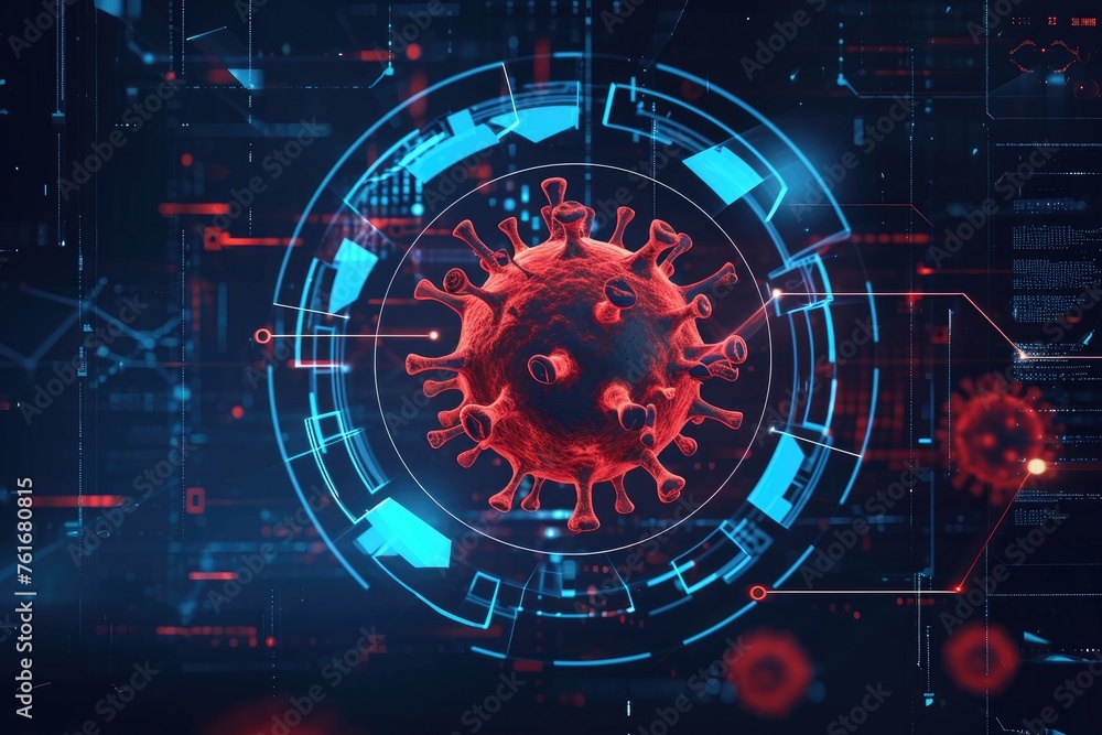 A computer screen showcasing a prominent corona symbol, A visual guide ...