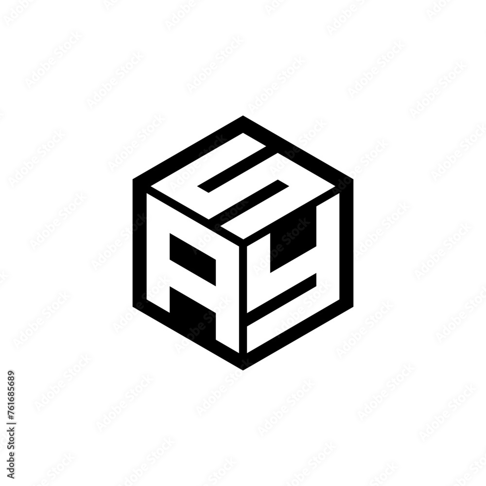 AYS letter logo design with white background in illustrator, cube logo ...
