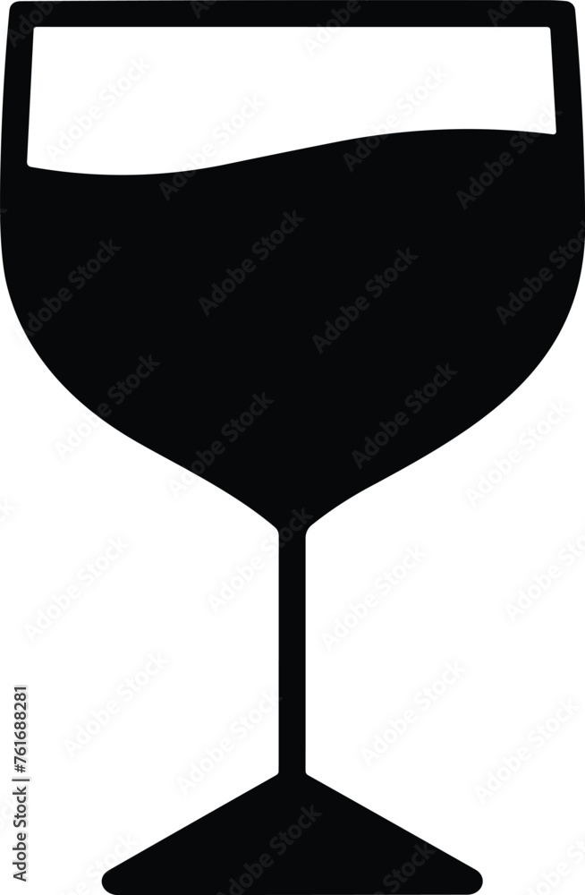 Glass for drink icon. Cocktail drink for party liquid martini with ice ...