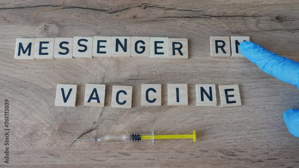 An mRNA vaccine concept. Vaccine that uses a copy of a molecule called ...