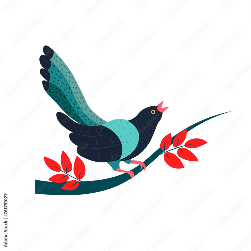 Sinhala & Tamil New Year vector elements Asian koel , koha vector ...