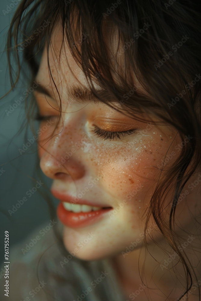 Capturing raw emotion and unfiltered beauty in a candid moment, a young ...
