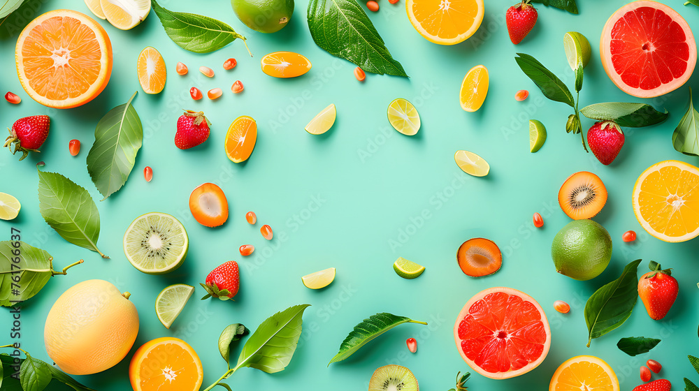 Fruity background, wallpaper full of fruits, berry background Stock ...