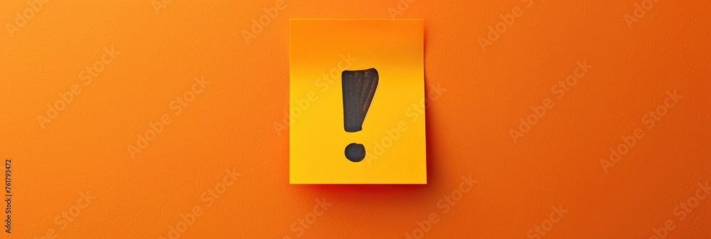 Attention: Exclamation Mark on Note Paper. Caution, Warning Sign, and ...