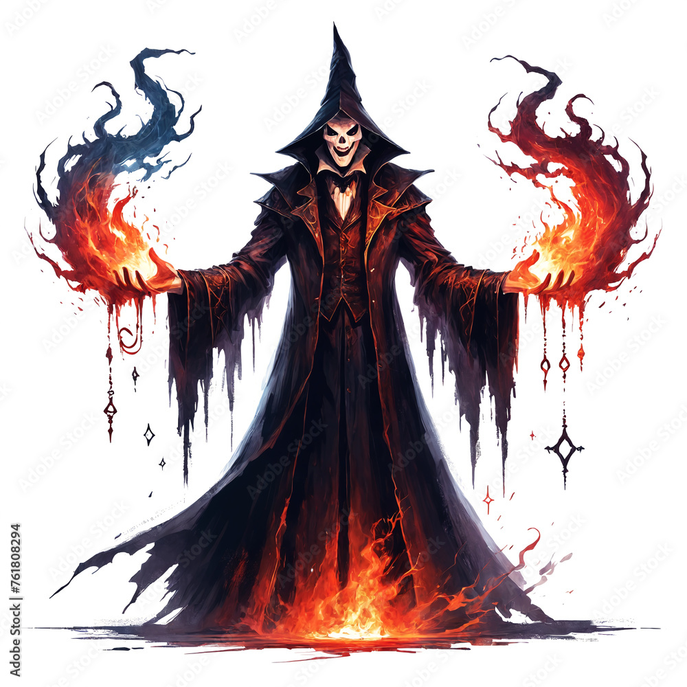 A character from a fictional world, dressed in a wizard's costume. The ...