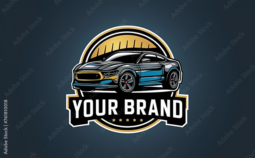 "Brand Space" elegantly features a vintage automobile, rendered in a ...