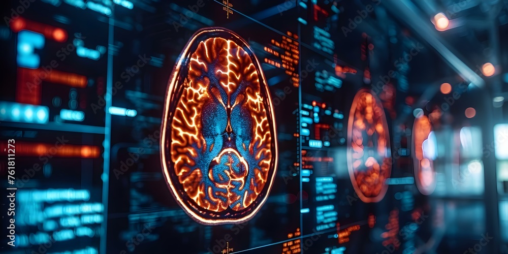 An MRI scan showing how the human brain processes deep learning ...