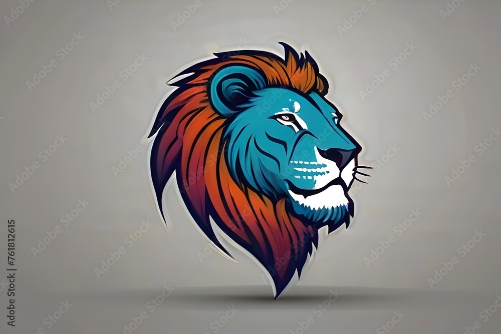 lion illustration, lion head vector, lion head logo, lion logo, lion ...