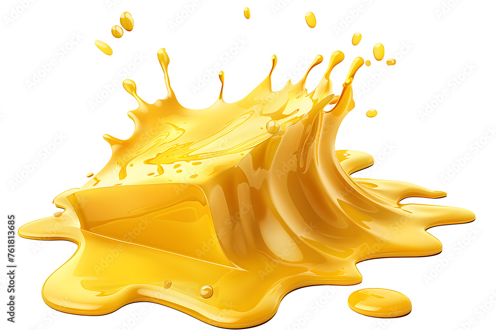 Splash of Cheese with drip and melting sauce splashing isolated on ...