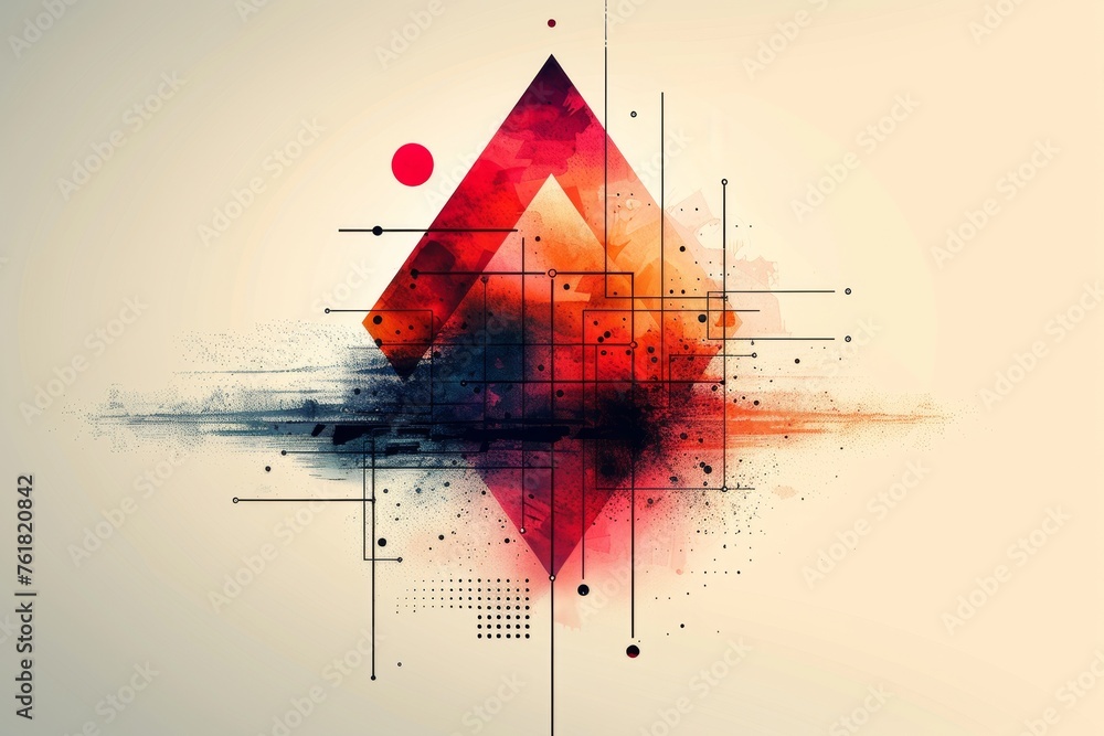 A graphic design that is creative and fresh in a geometrical style. You ...