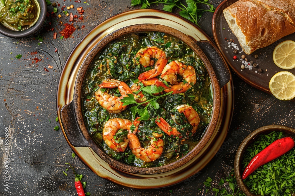 Mulukhiyah Egyptian Dish made from Mulukhiyah Plant Leaves, Cooked with ...