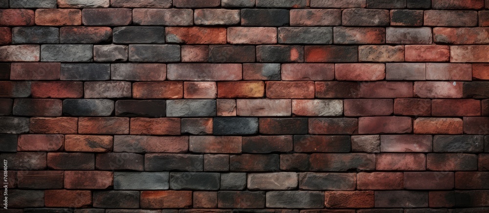 A close up of a brown brick wall showcasing the intricate pattern of ...