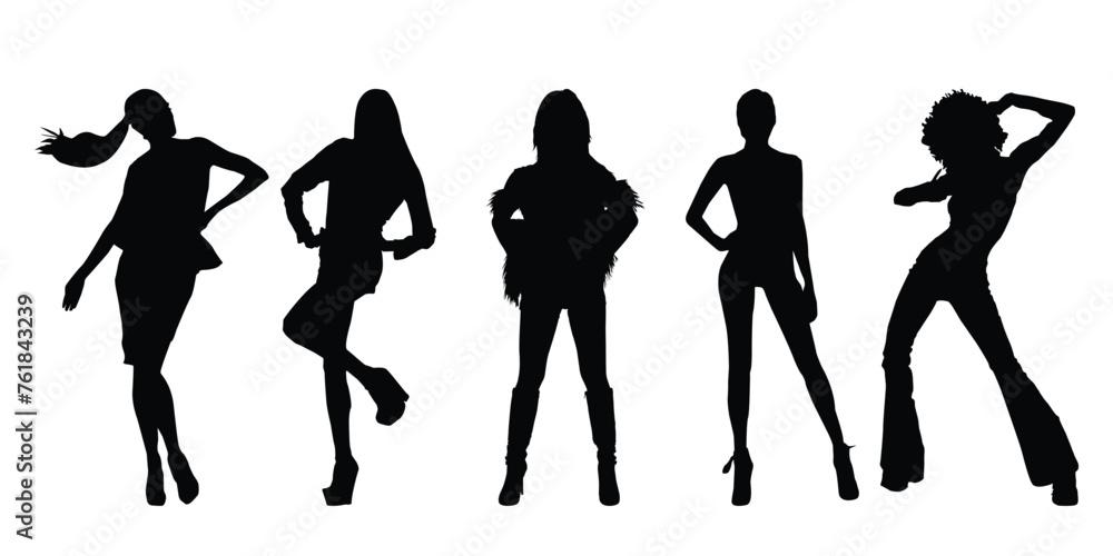 female fashion pose or pose with dress or ramp walk style. Female body ...
