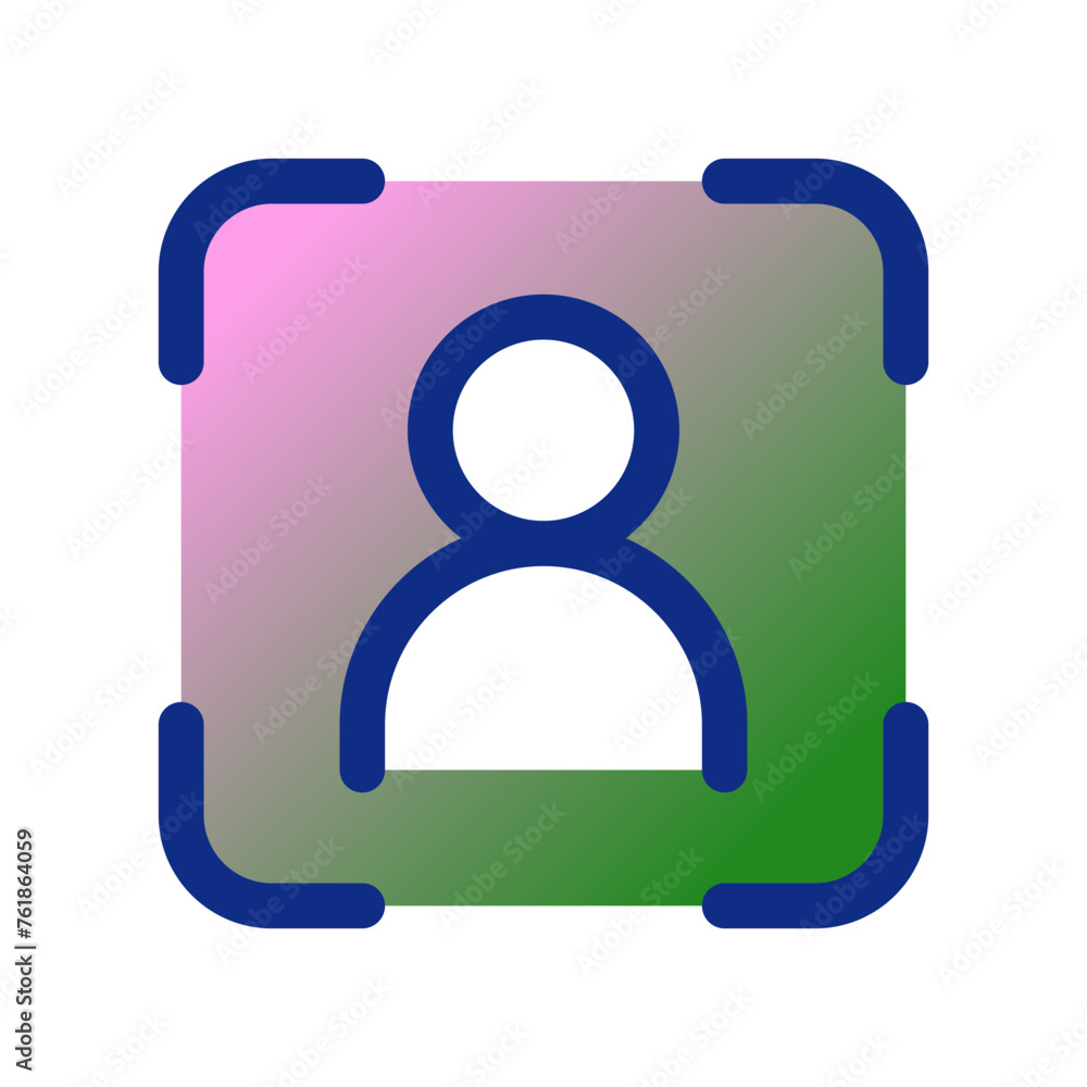 Editable user recognition vector icon. Part of a big icon set family ...